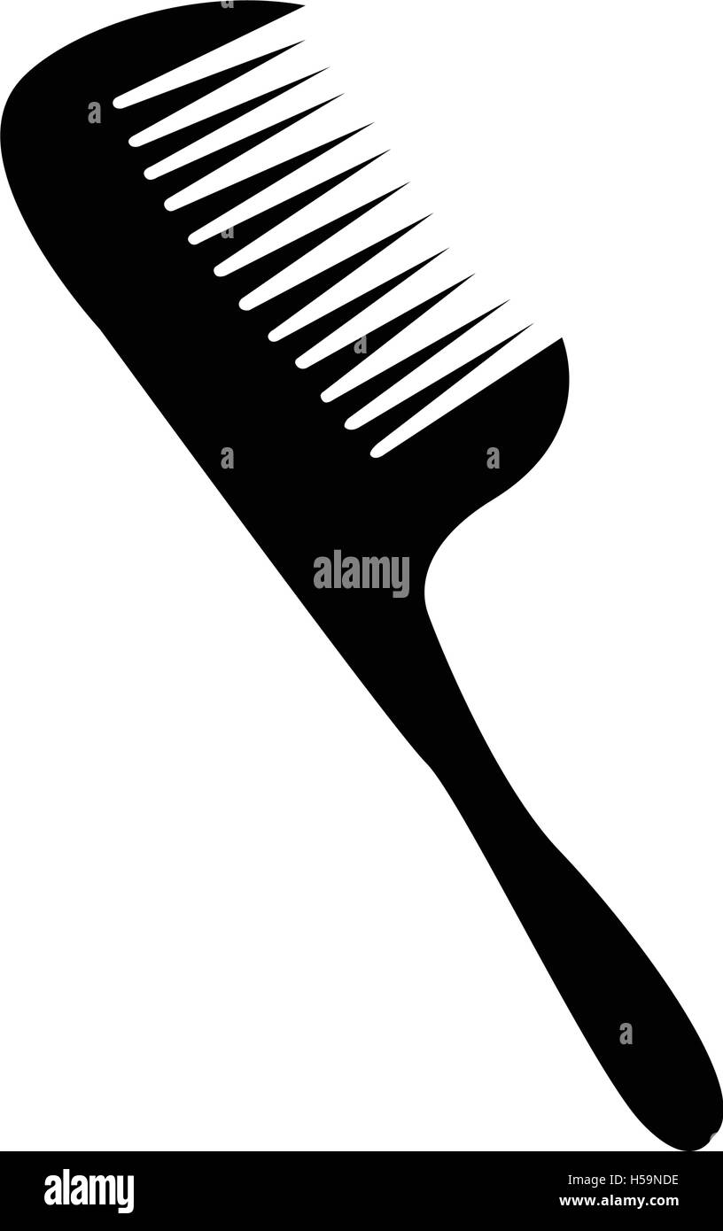 Isolated silhouette of a comb, Vector illustration Stock Vector Image ...