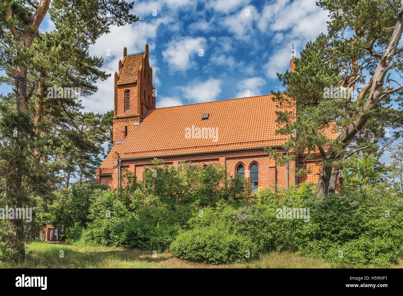 The Evangelical Church was built in Gothic style in 1888, Nidden, Nida ...