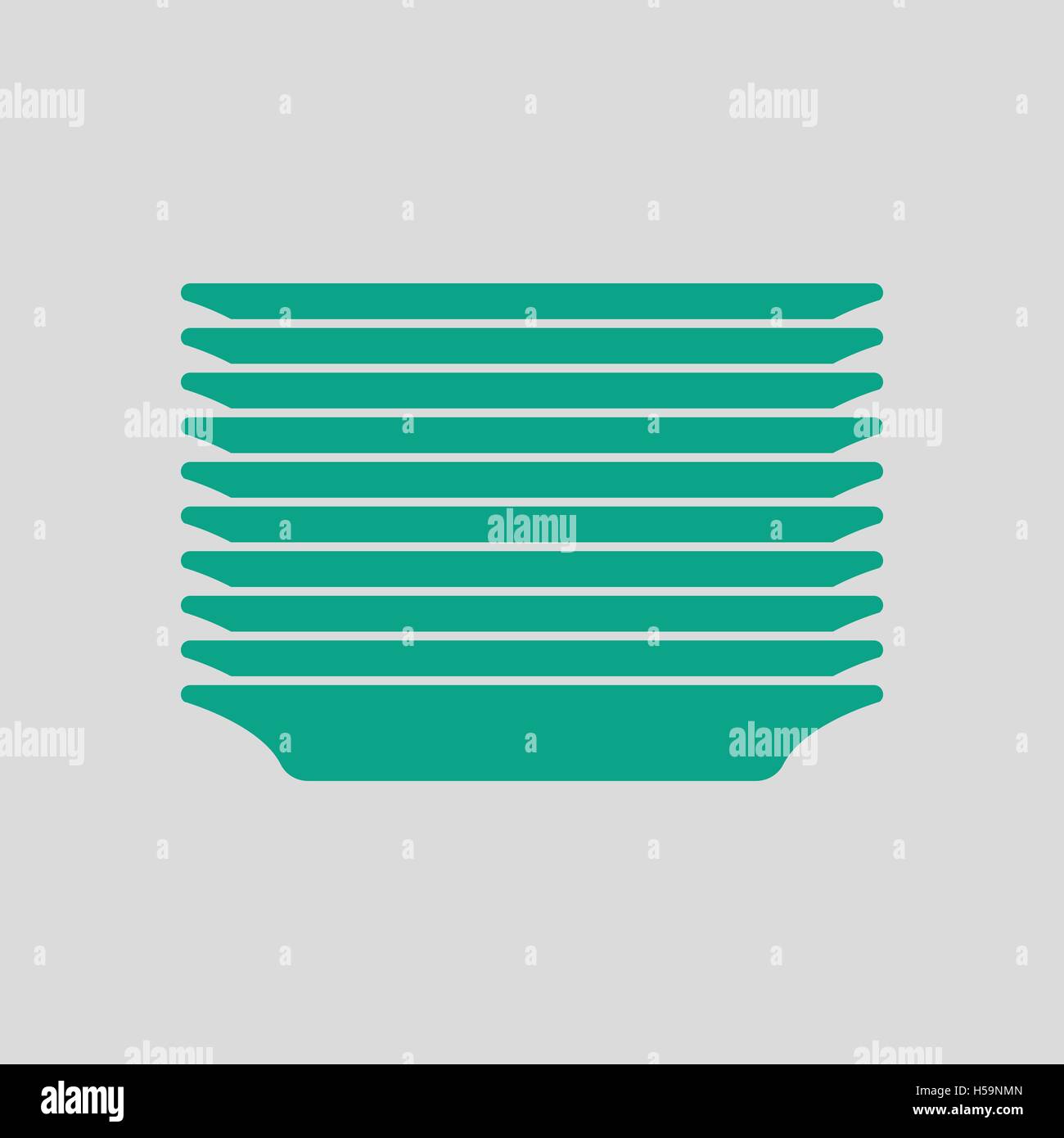 Plate stack icon. Gray background with green. Vector illustration Stock ...