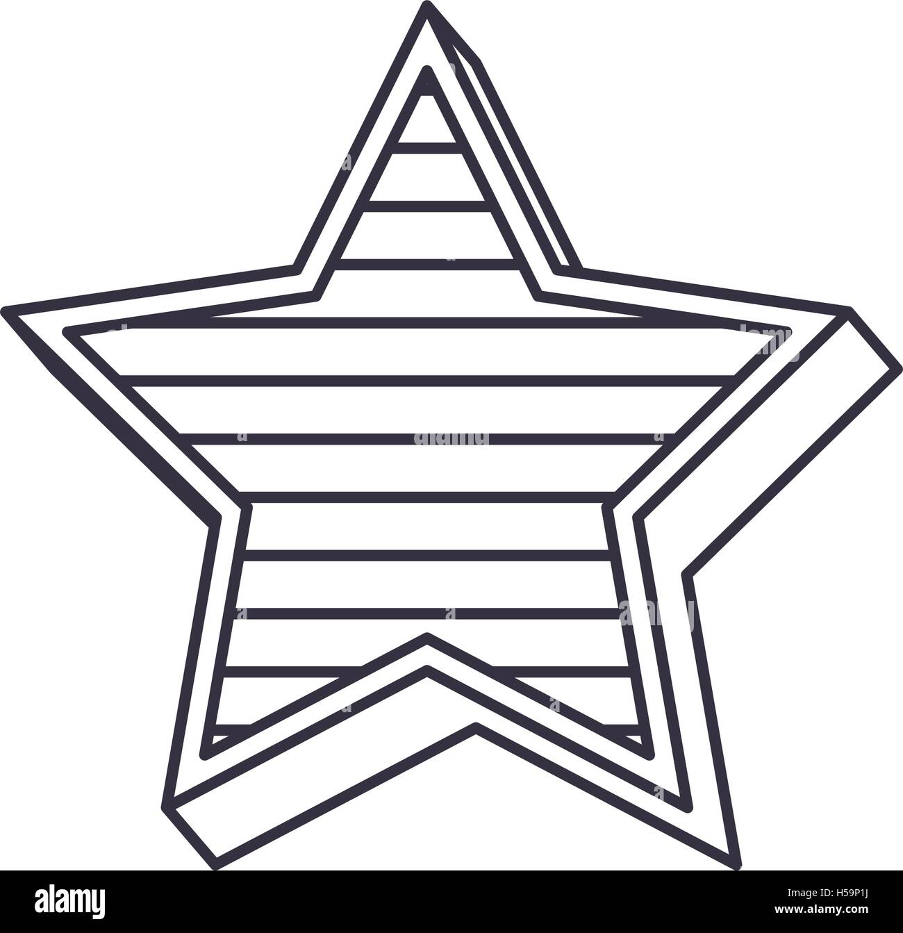 Isolated striped star design Stock Vector Image & Art - Alamy