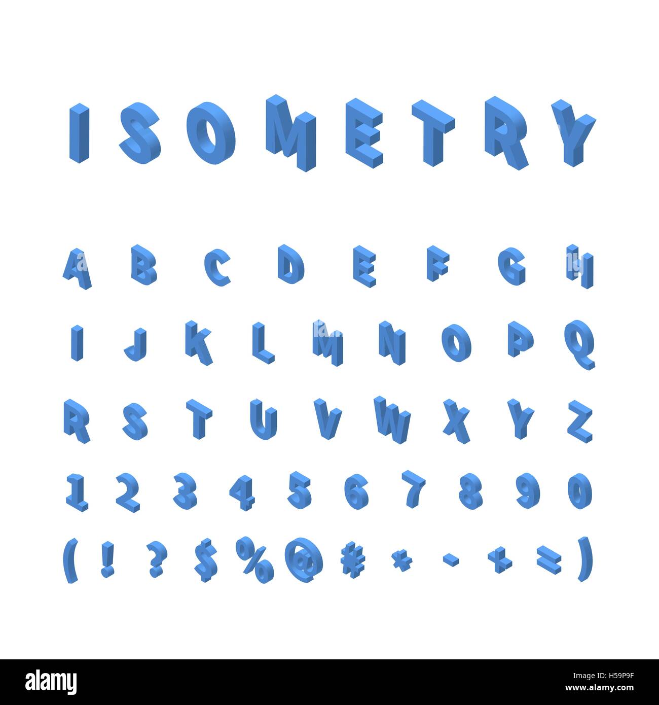 Isometric letters hi-res stock photography and images - Alamy