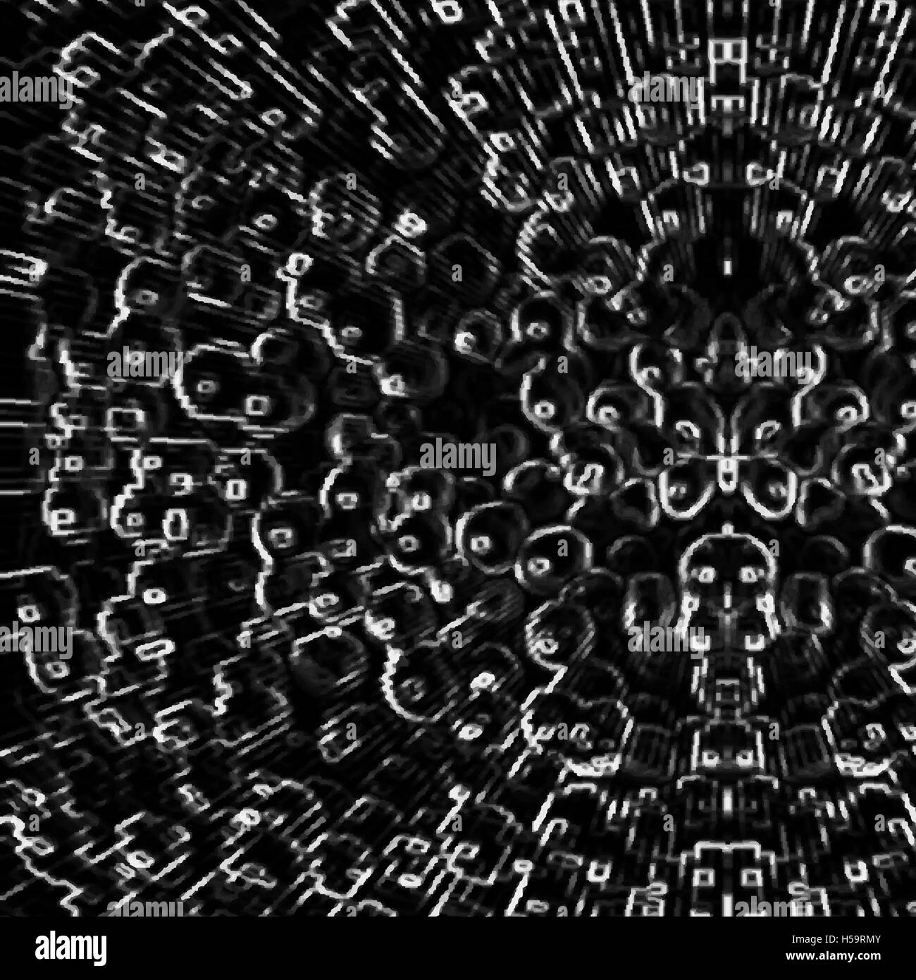 vector white color rounded particles modern abstract digital glitch ...