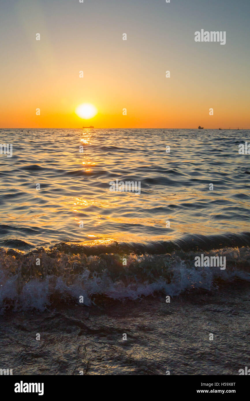 Beautiful sunset on the black sea Stock Photo - Alamy