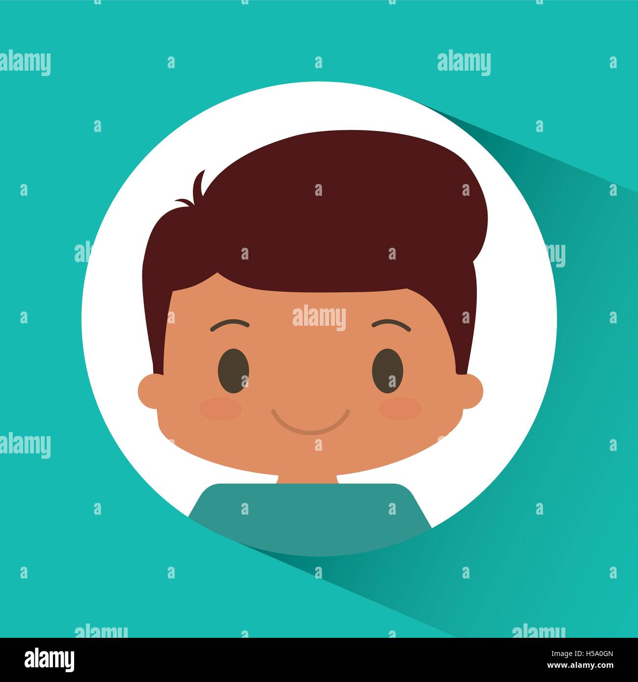 Boy kid inside circle design Stock Vector Image & Art - Alamy