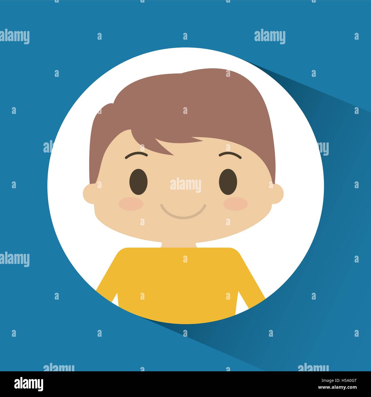 Boy kid inside circle design Stock Vector Image & Art - Alamy