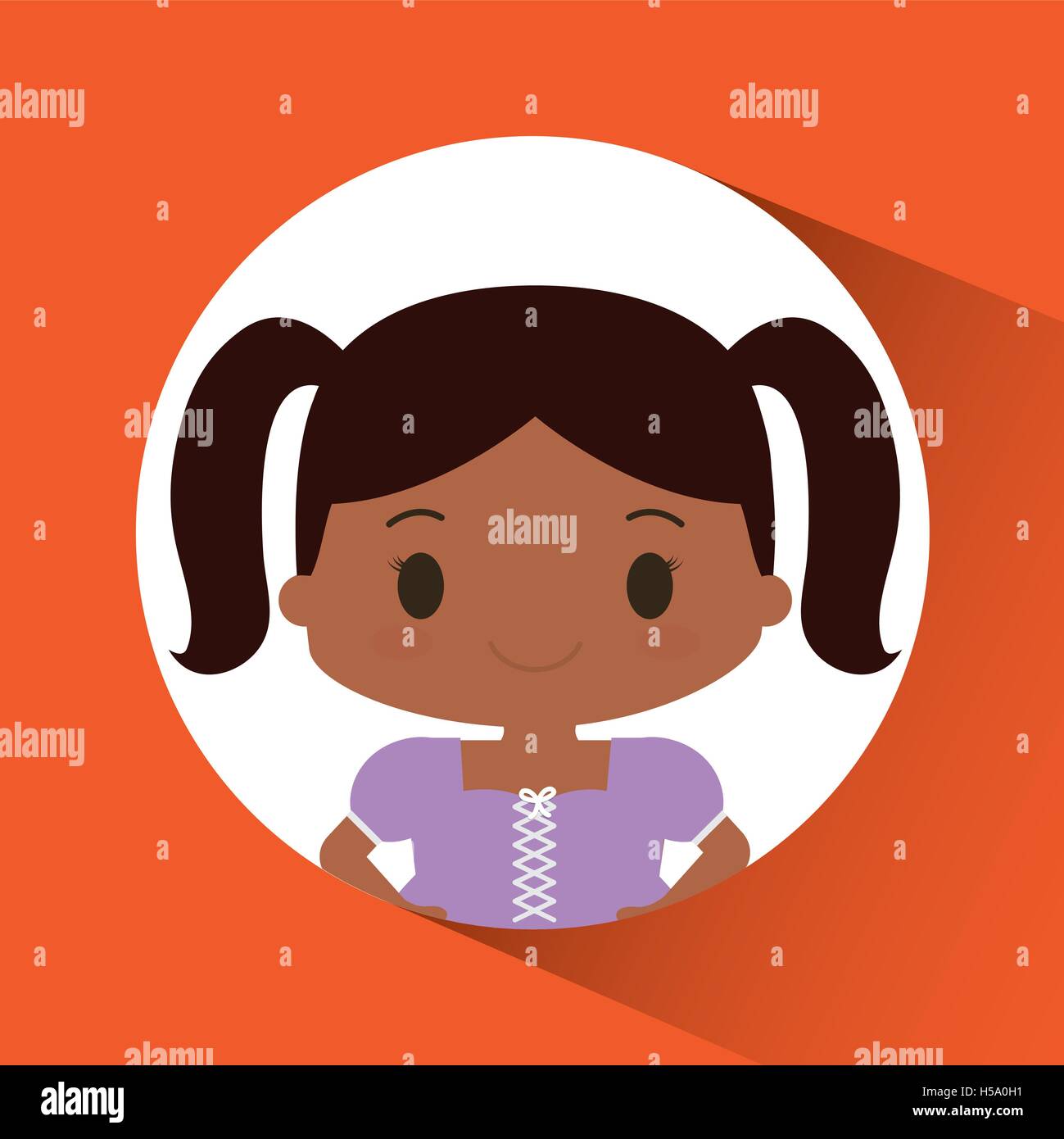 Girl kid inside circle design Stock Vector Image & Art - Alamy