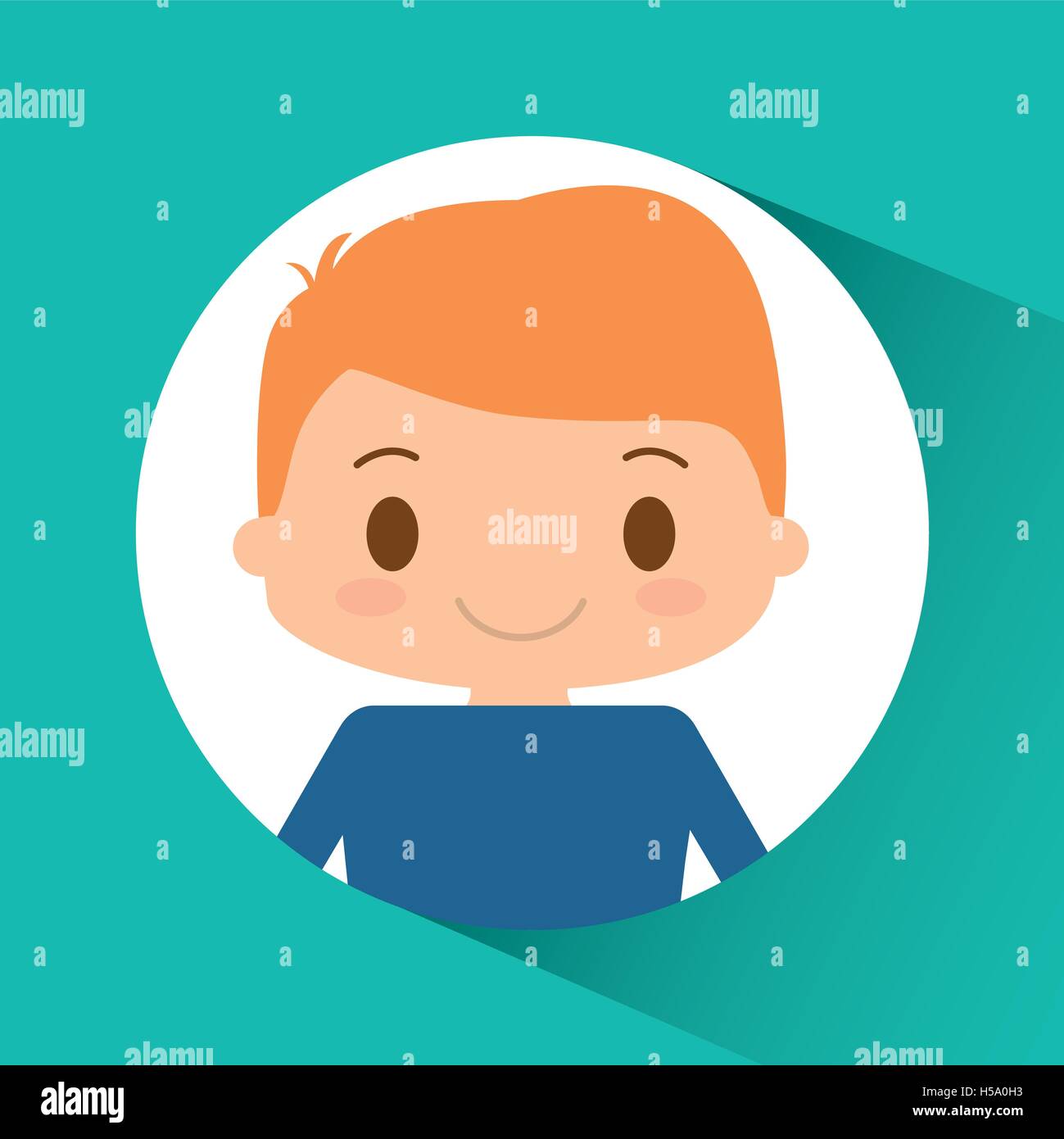 Boy kid inside circle design Stock Vector Image & Art - Alamy