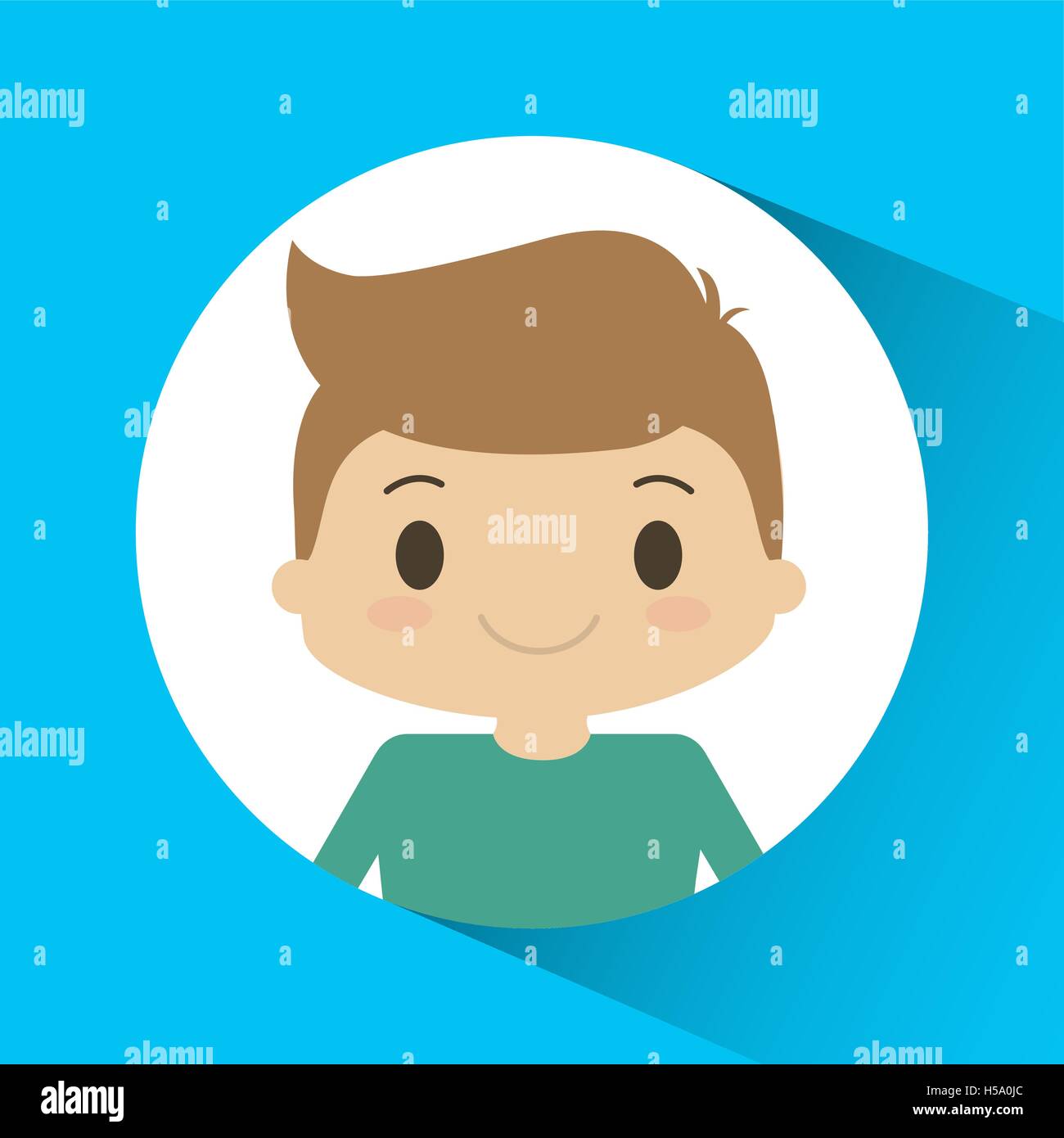 Boy kid inside circle design Stock Vector Image & Art - Alamy