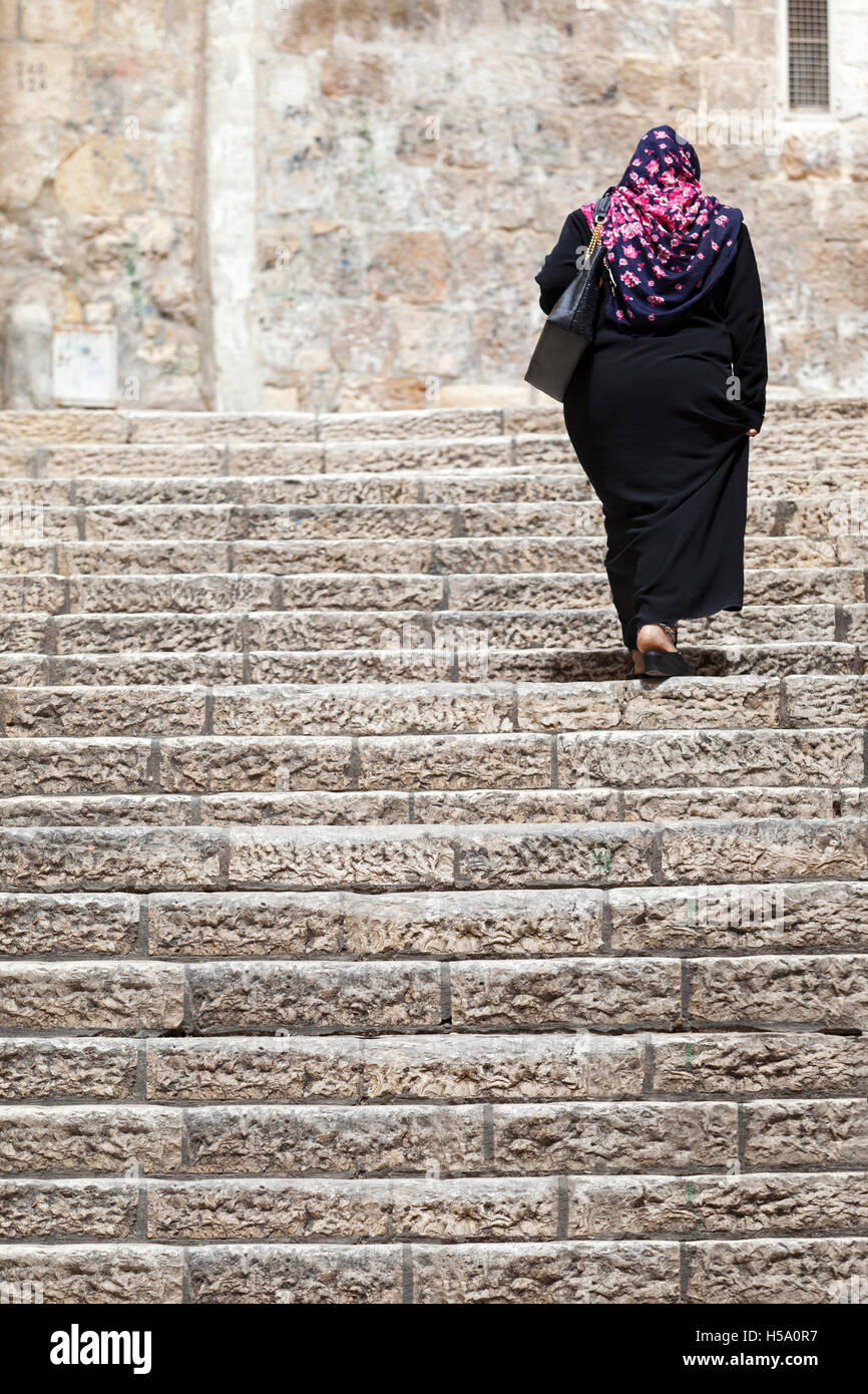 Woman Climbing Stairs