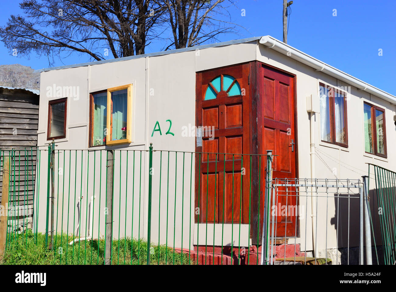 Typical make shift shack in the town ship housing in Imizamo Yethu ...
