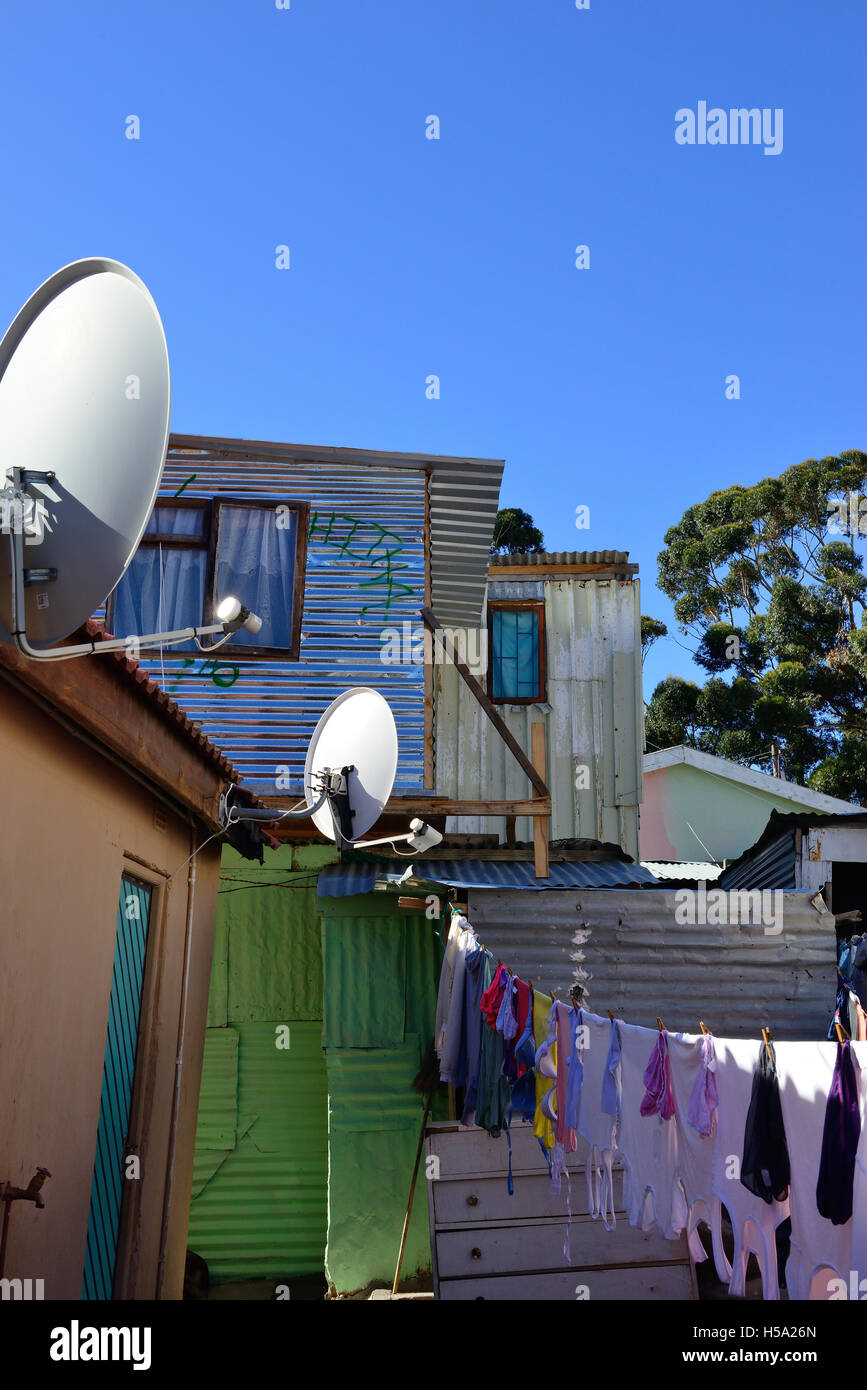 Typical of the 'shack settlements' town ship housing in Imizamo Yethu ...