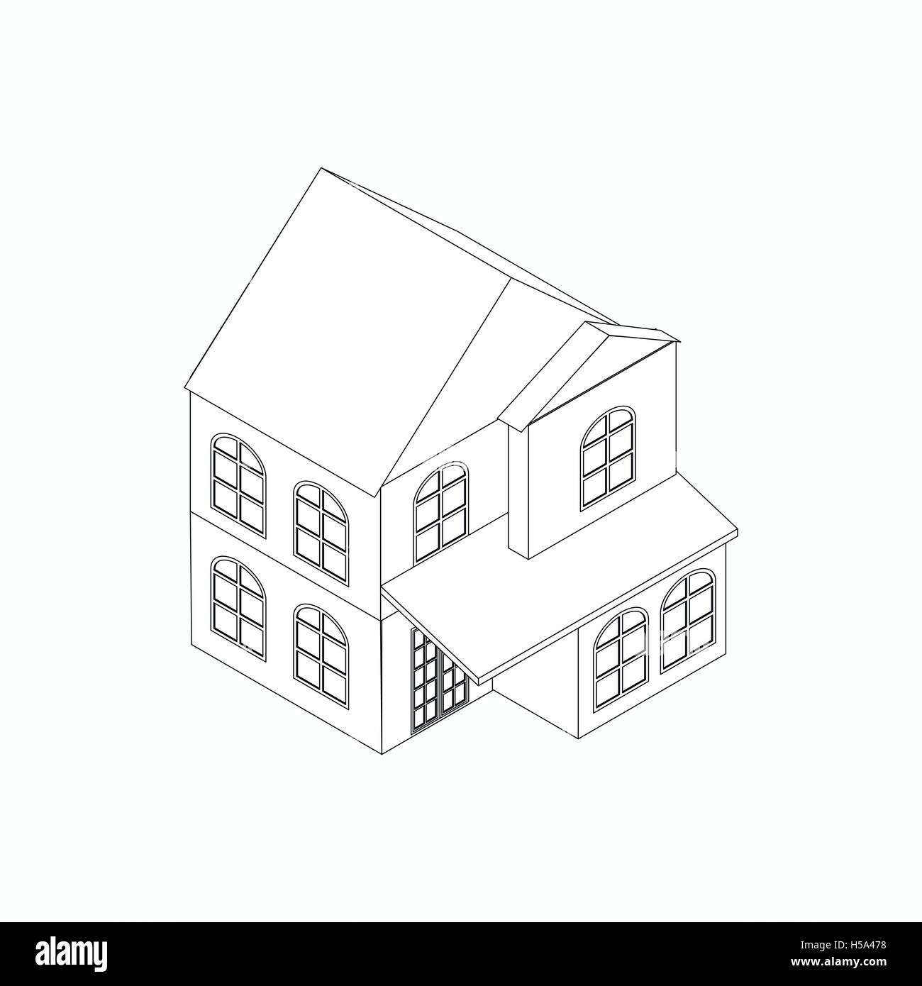 Two-storied detached house icon Stock Vector Image & Art - Alamy