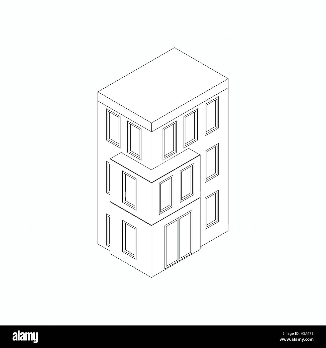 Low-rise building icon, isometric 3d style Stock Vector Image & Art - Alamy