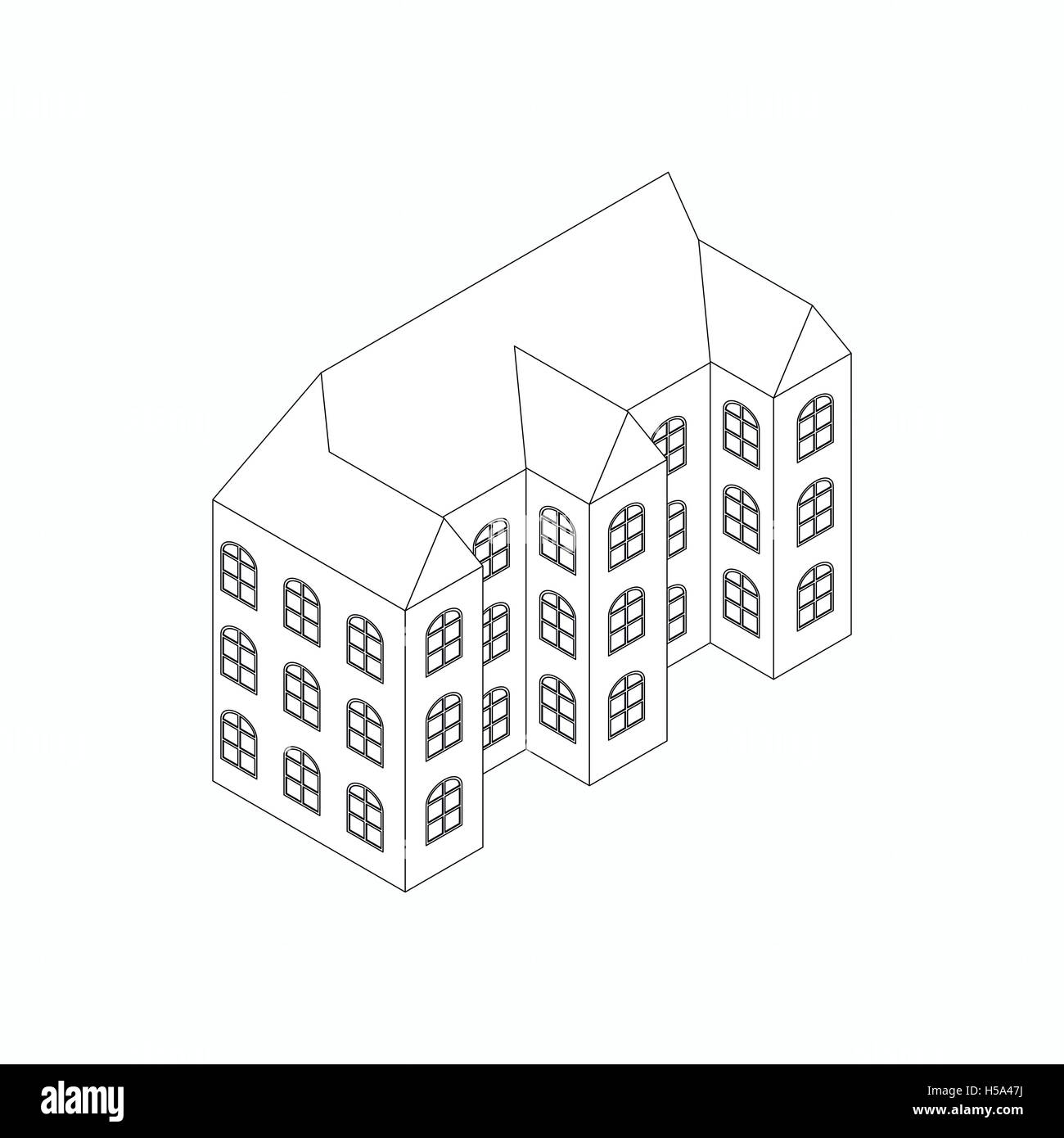 Outside private apartment exterior Cut Out Stock Images & Pictures - Alamy