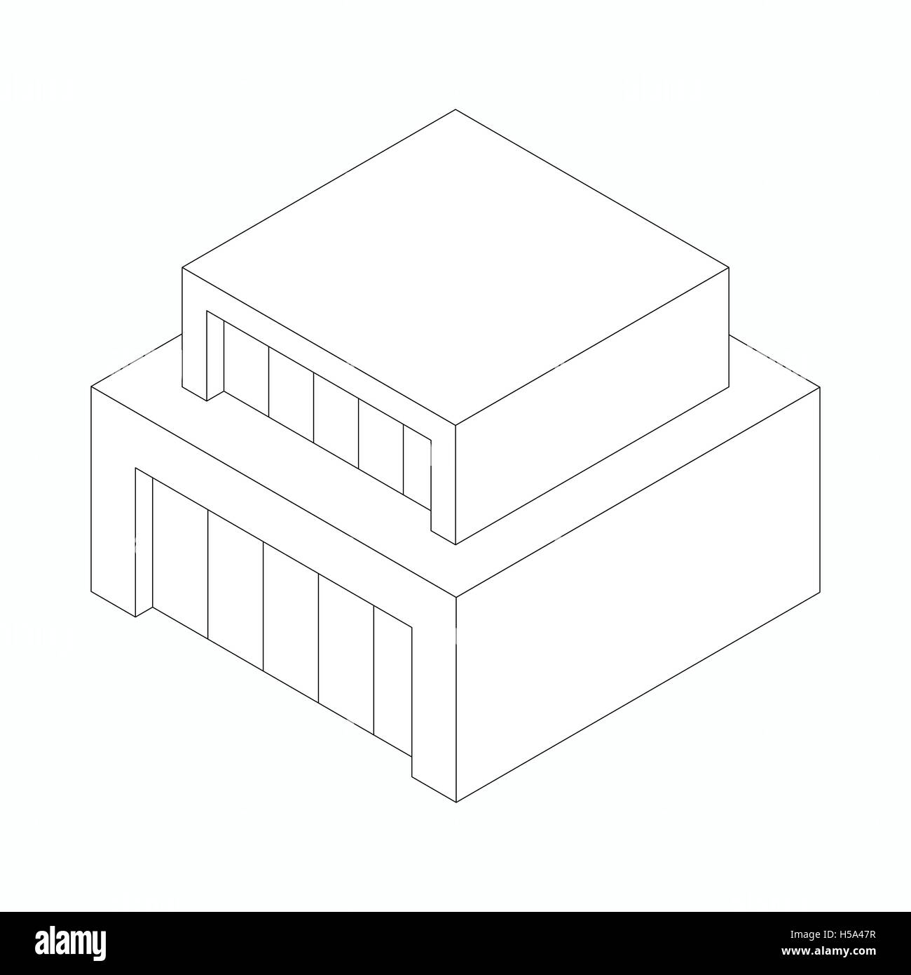 Modern abstract house icon, isometric 3d style Stock Vector Image & Art ...