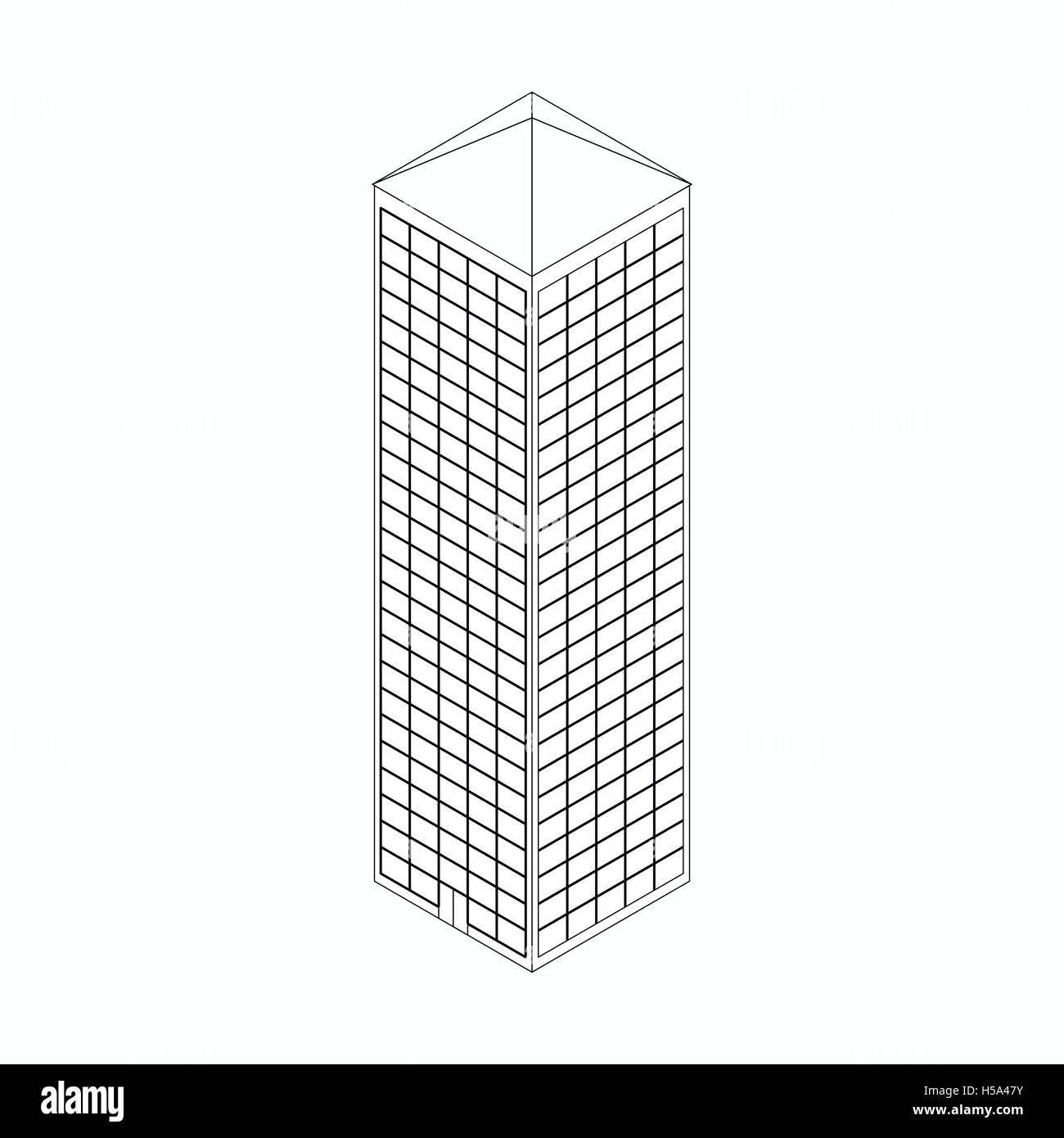 Skyscraper icon, isometric 3d style Stock Vector Image & Art - Alamy