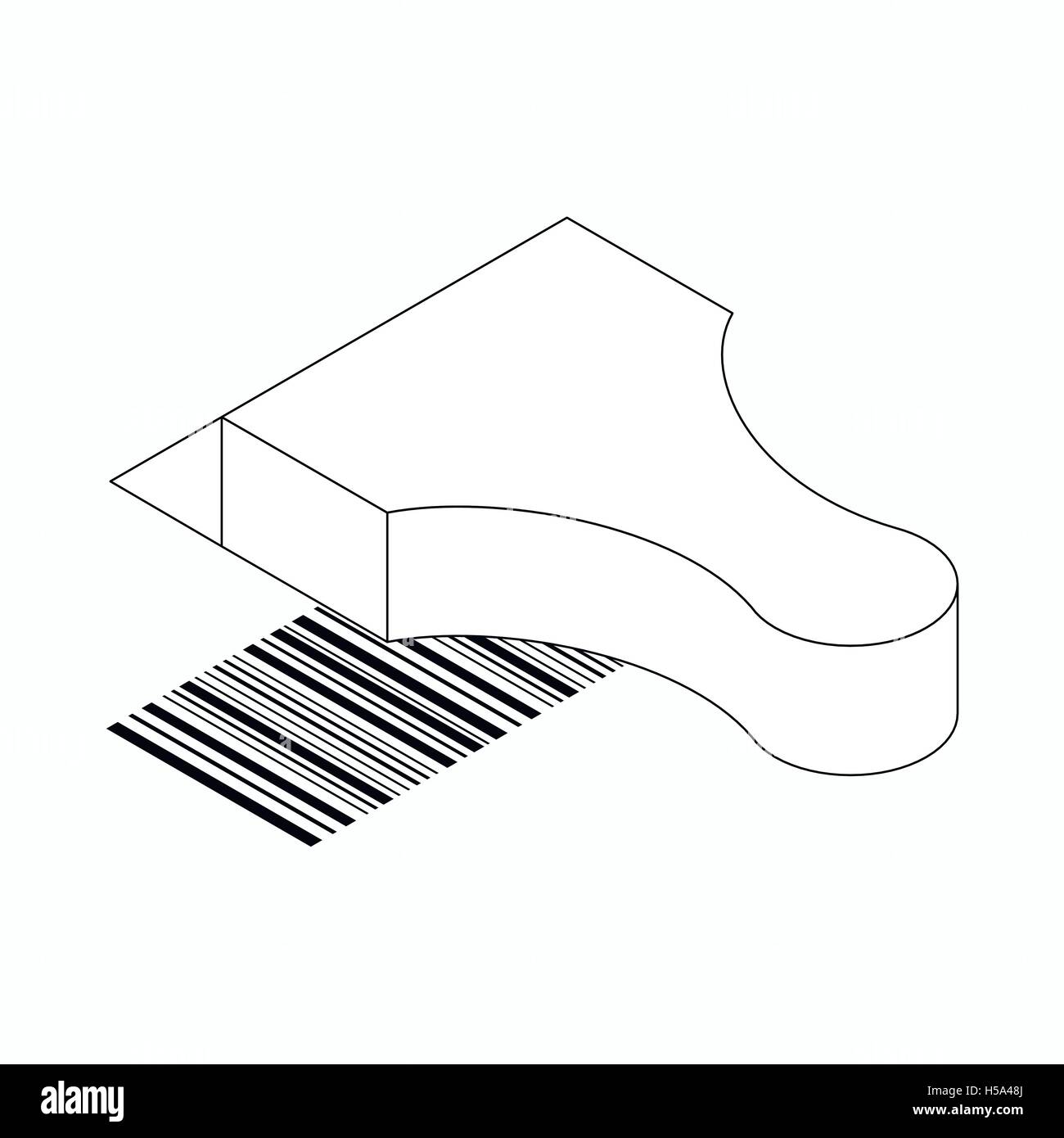 Barcode icon symbol 3d style hi-res stock photography and images - Alamy