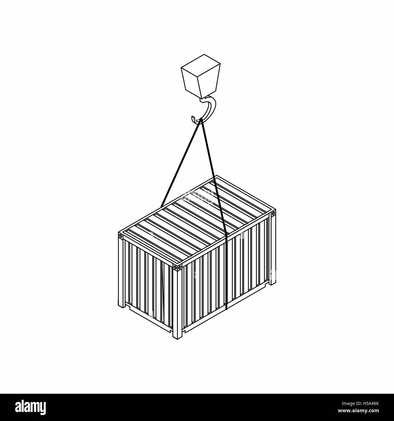 Busy shipping port Stock Vector Images - Alamy