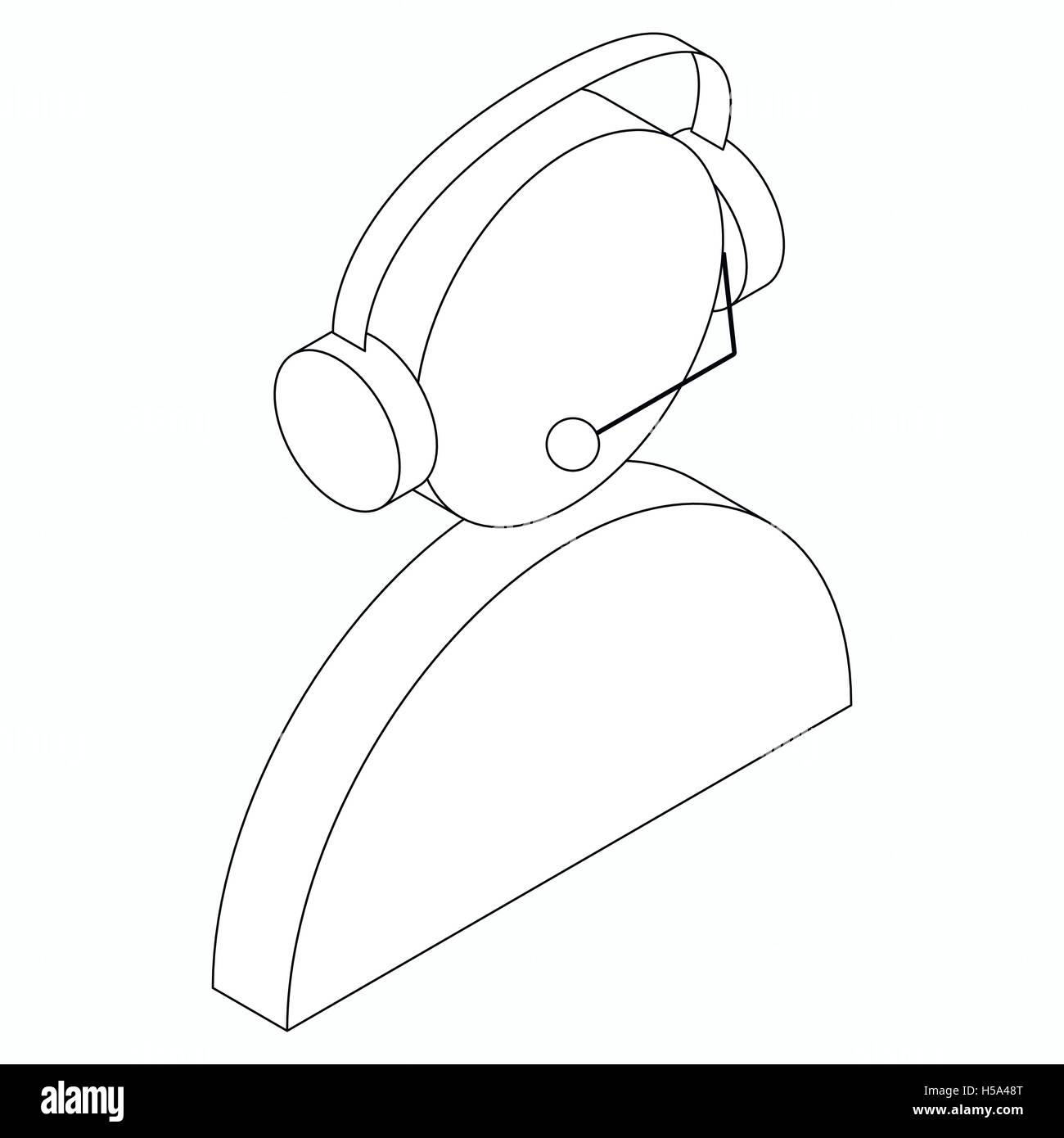 Operator in headset icon, isometric 3d style Stock Vector Image & Art ...