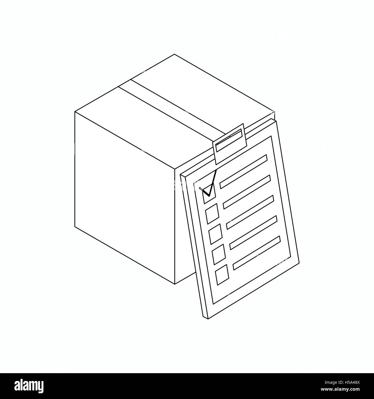 Box with checklist icon, isometric 3d style Stock Vector Image & Art ...
