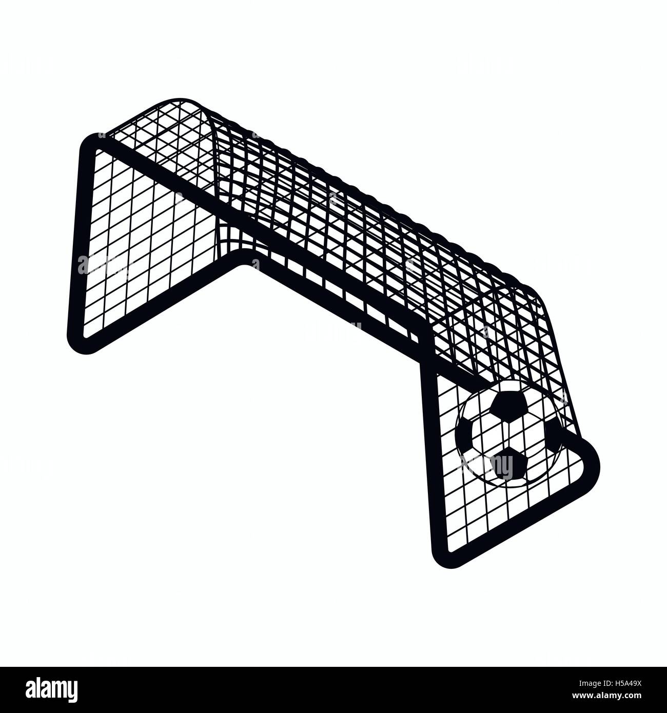 Soccer goal with ball icon, isometric 3d style Stock Vector Image & Art ...