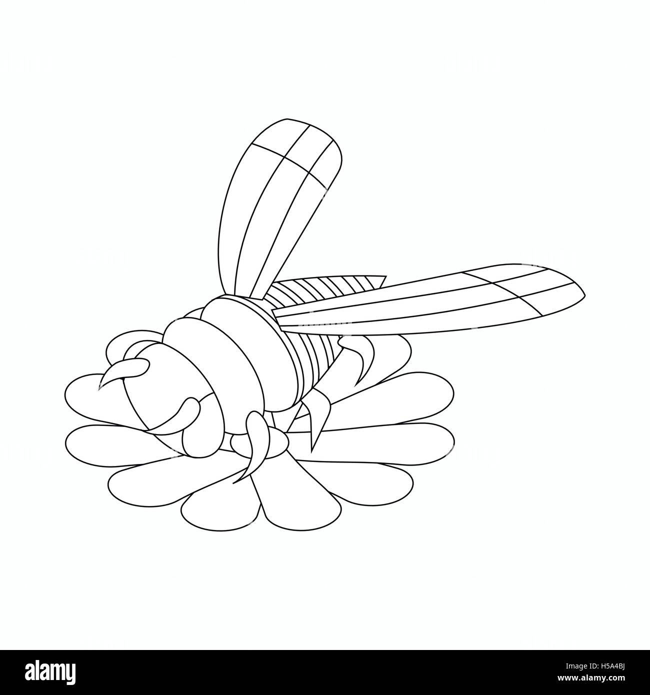 Bumble bee flying flower Stock Vector Images - Alamy