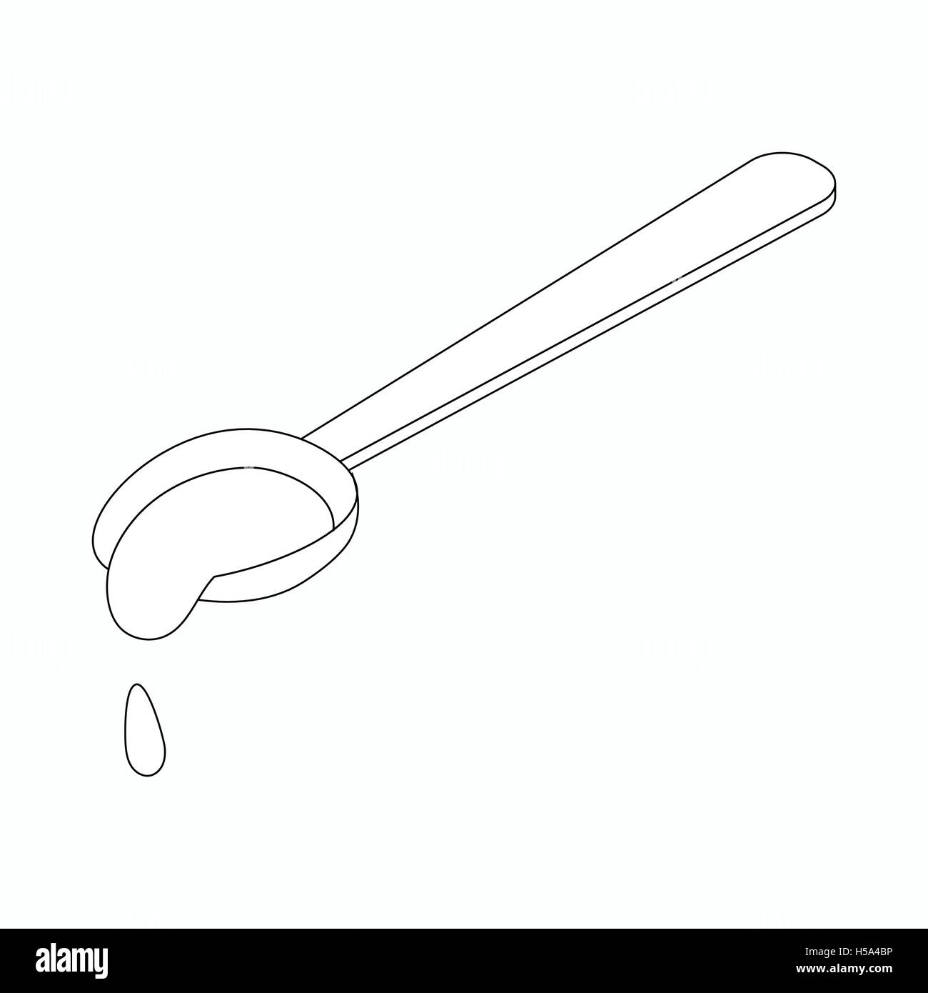Wooden spoon honey isometric 3d hi-res stock photography and images - Alamy