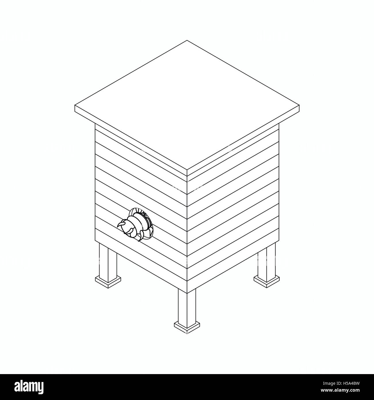 Beehive with bee icon, isometric 3d style Stock Vector Image & Art - Alamy