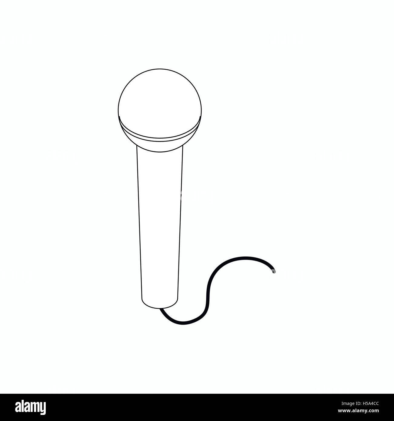 Microphone icon, isometric 3d style Stock Vector Image & Art - Alamy