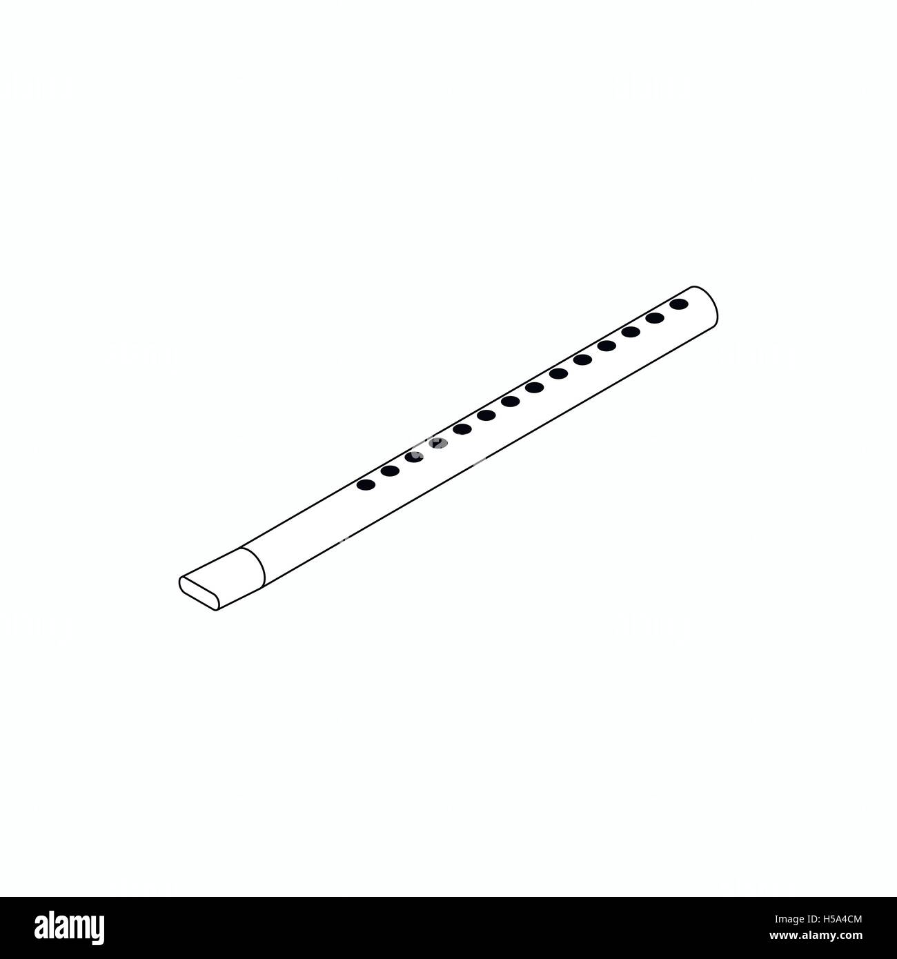 Flute icon, isometric 3d style Stock Vector Image & Art - Alamy