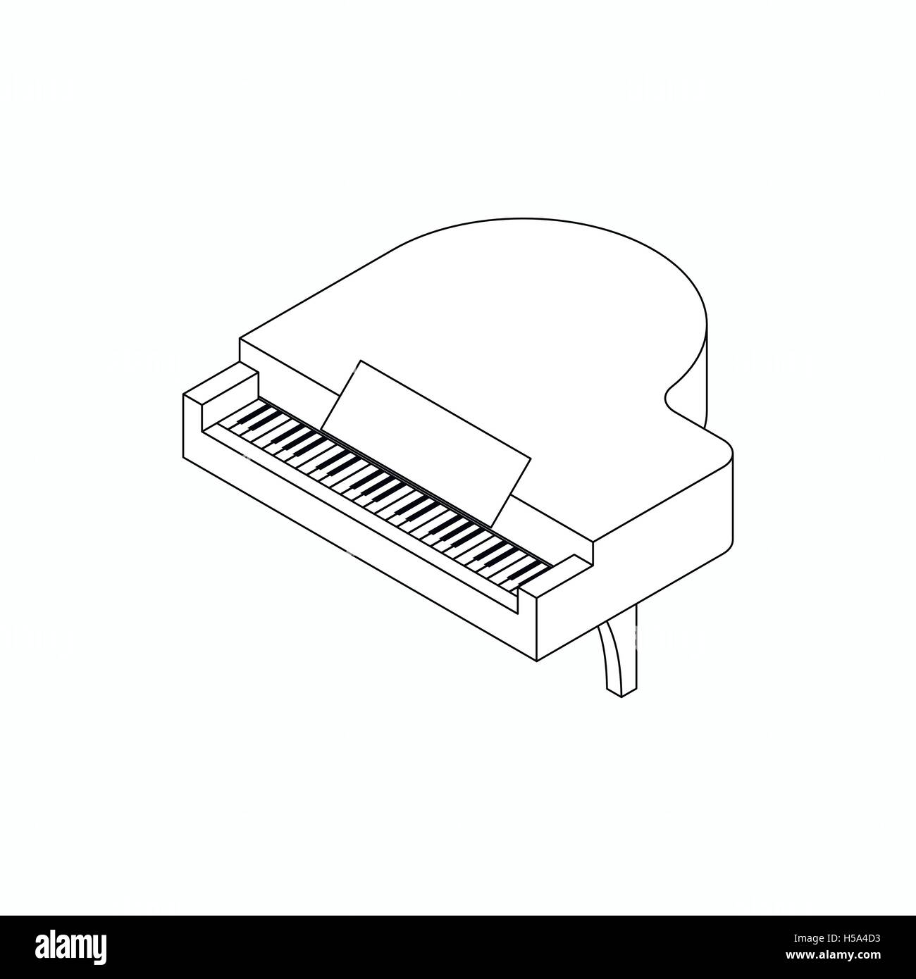 Grand piano 3d Stock Vector Images - Alamy