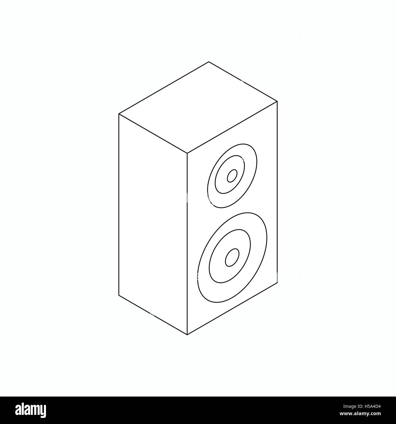 Sound Speaker Icon Isometric 3d Style Stock Vector Image And Art Alamy