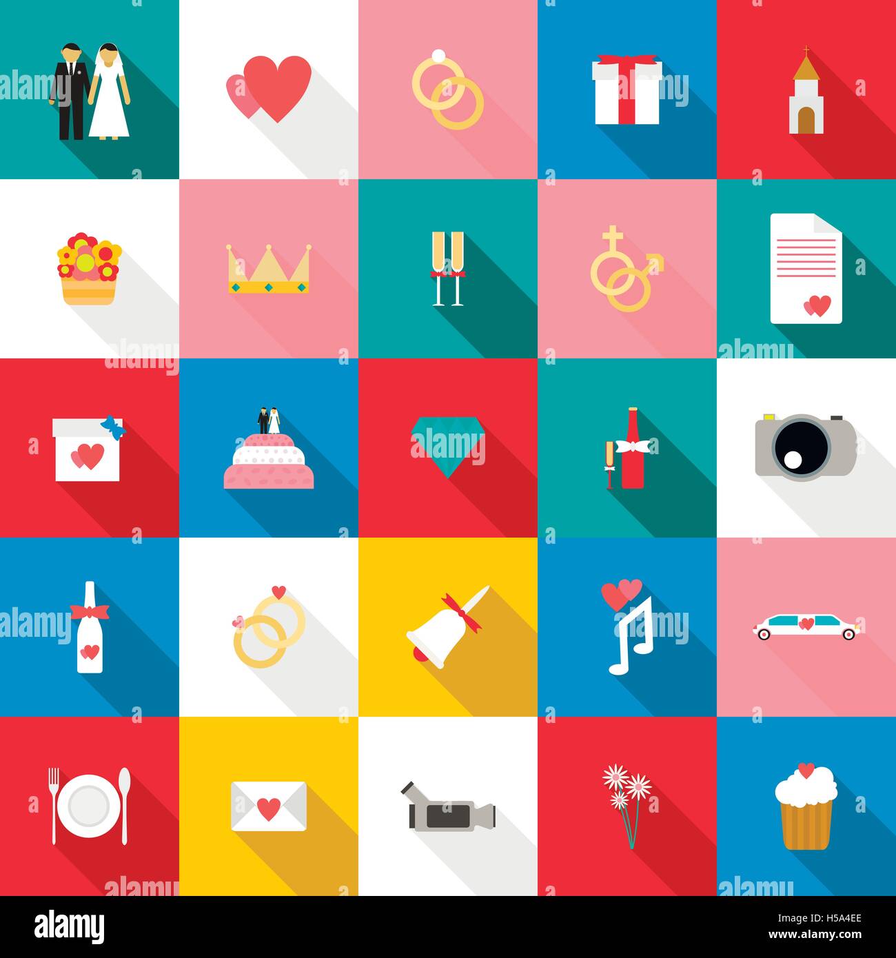 Wedding icons set Stock Vector Image & Art - Alamy