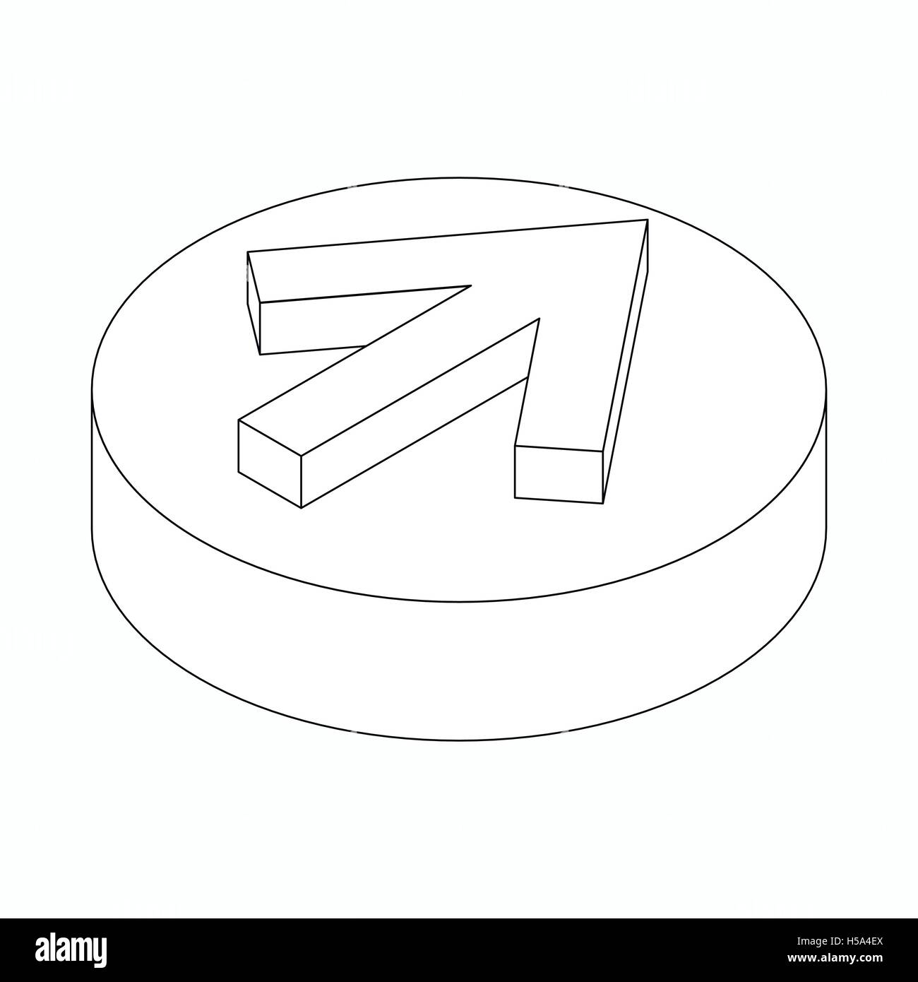 Classic arrow icon, isometric 3d style Stock Vector Image & Art - Alamy