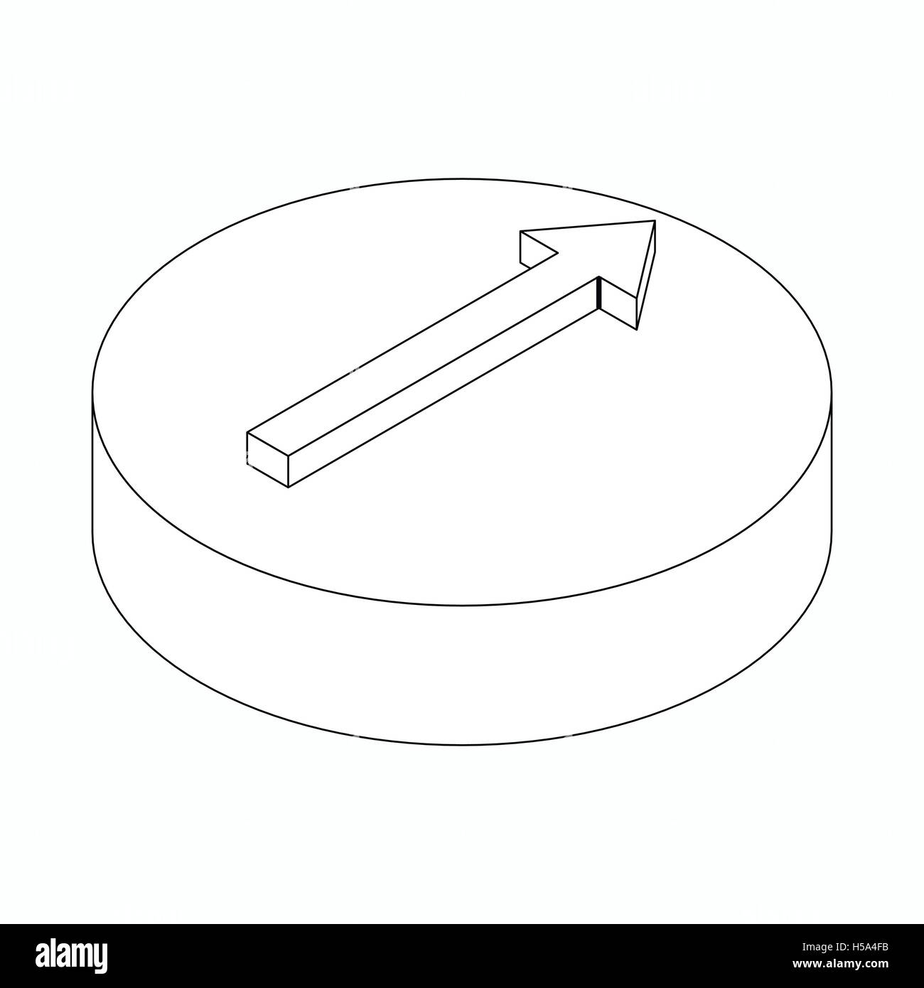 Long classic arrow icon, isometric 3d style Stock Vector Image & Art ...