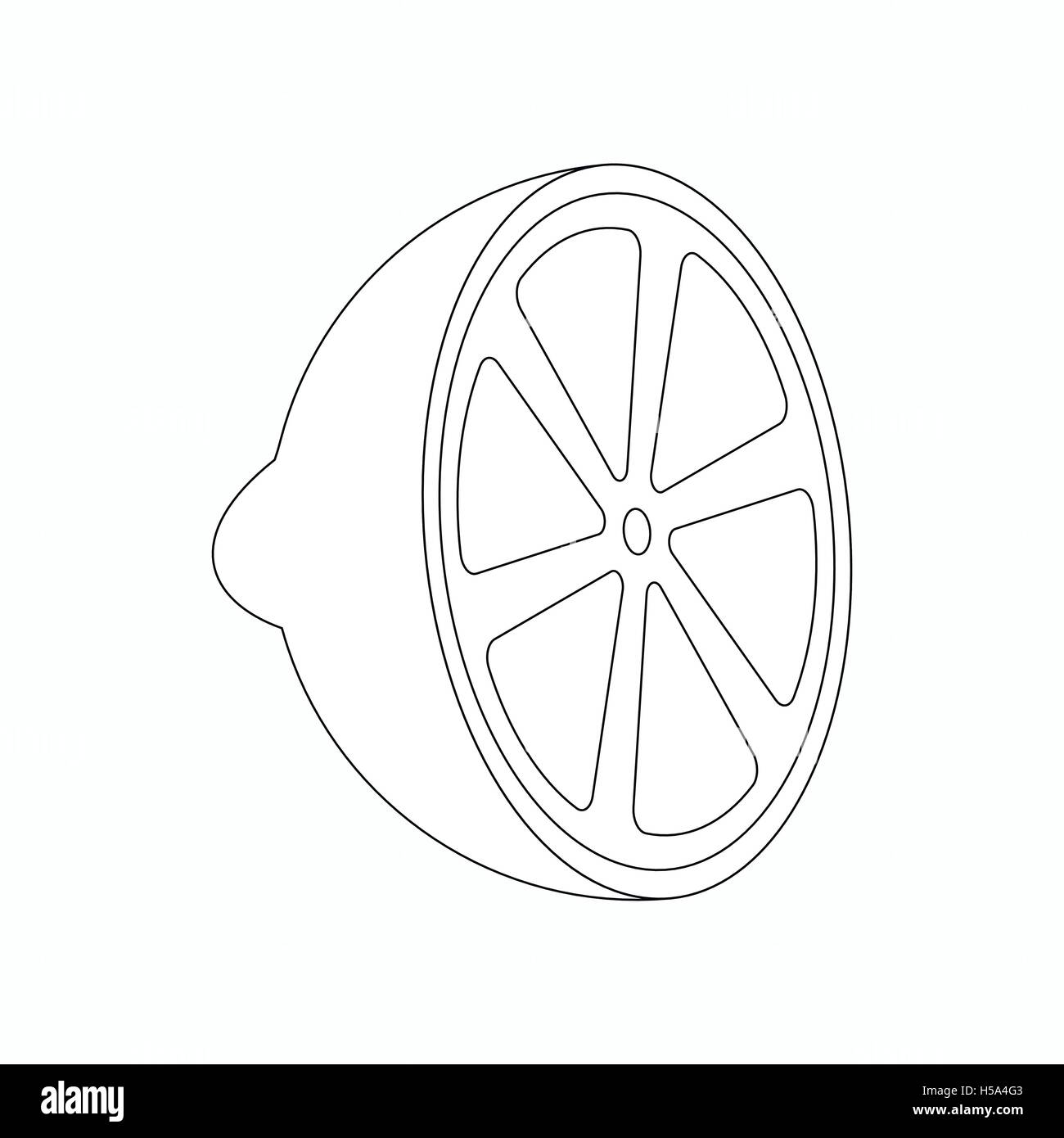 Lemon half icon, isometric 3d style Stock Vector Image & Art - Alamy