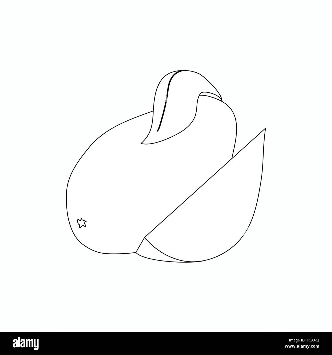 Whole half sliced mango Cut Out Stock Images & Pictures - Alamy