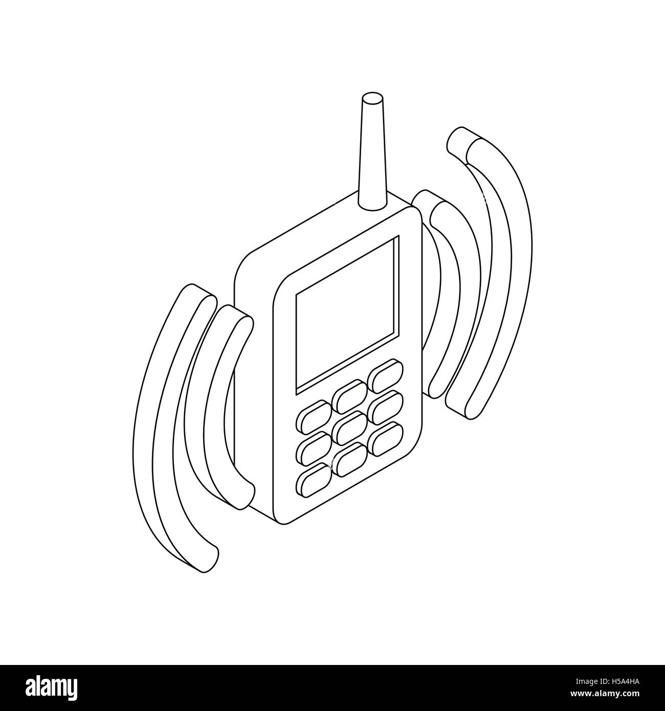Portable handheld radio icon, isometric 3d style Stock Vector Image ...