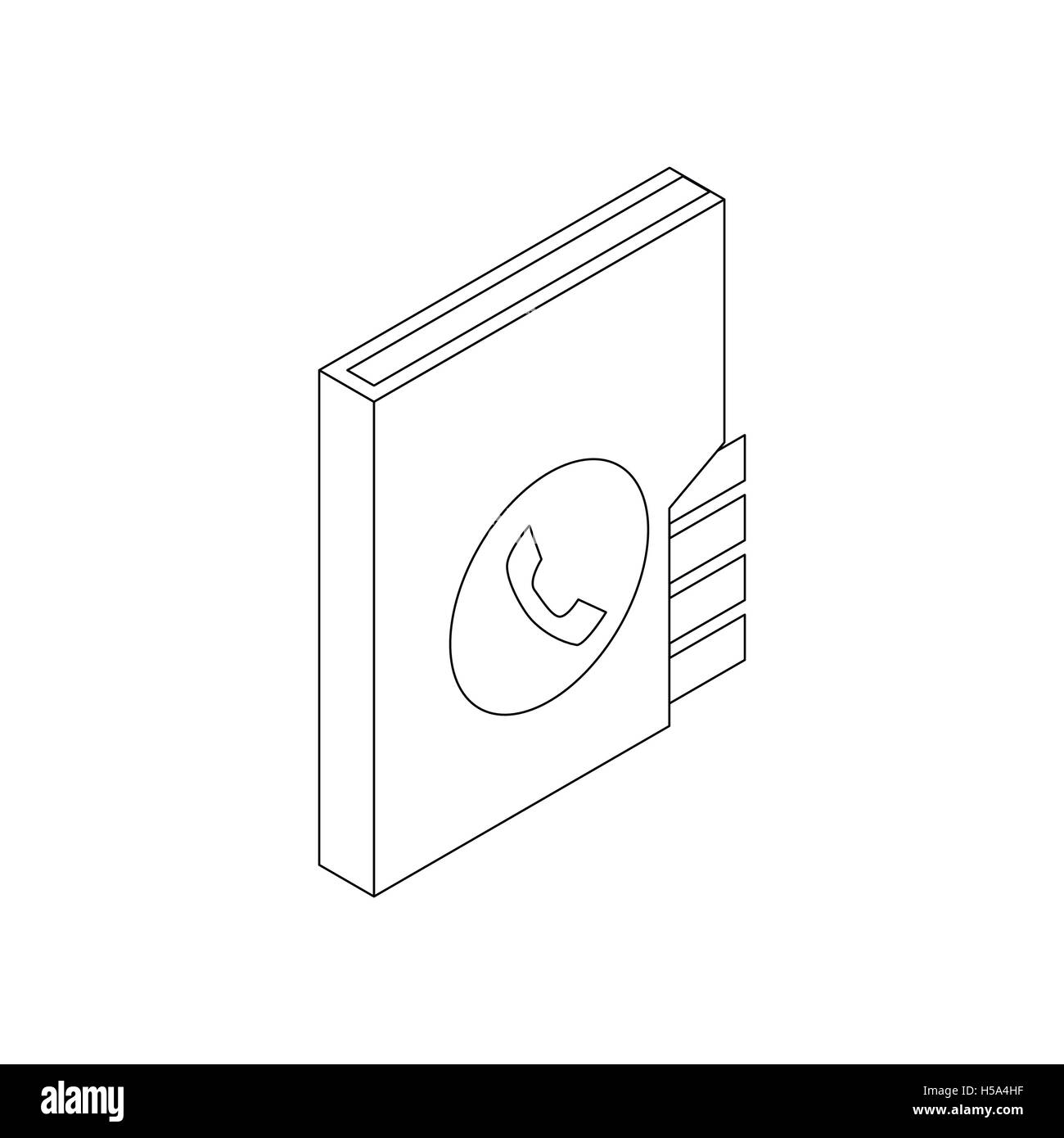 Address book icon, isometric 3d style Stock Vector Image & Art - Alamy