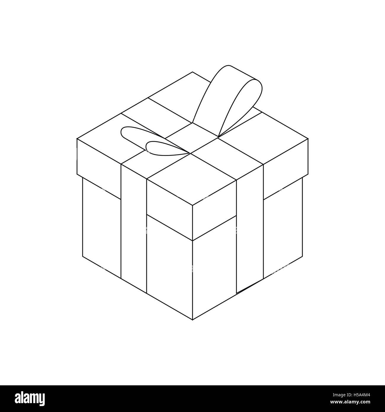 Gift box icon, isometric 3d style Stock Vector Image & Art - Alamy
