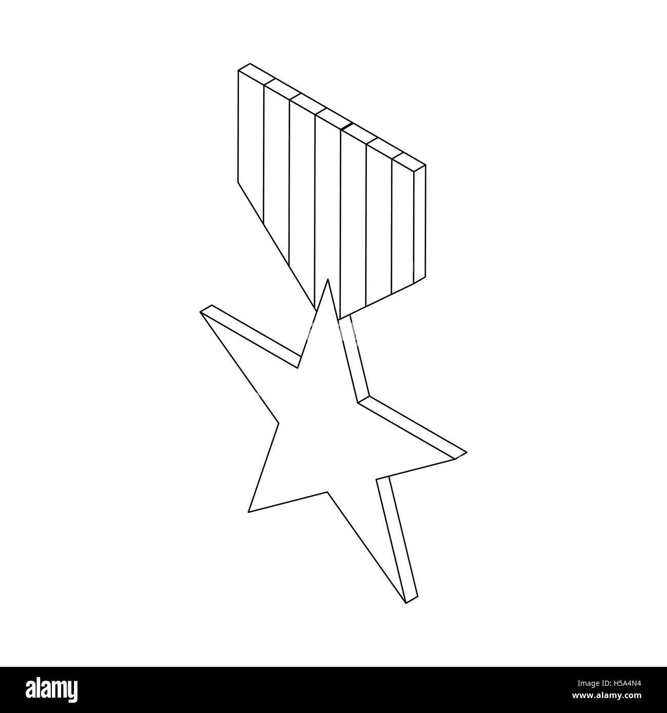 Order with star icon, isometric 3d style Stock Vector Image & Art - Alamy