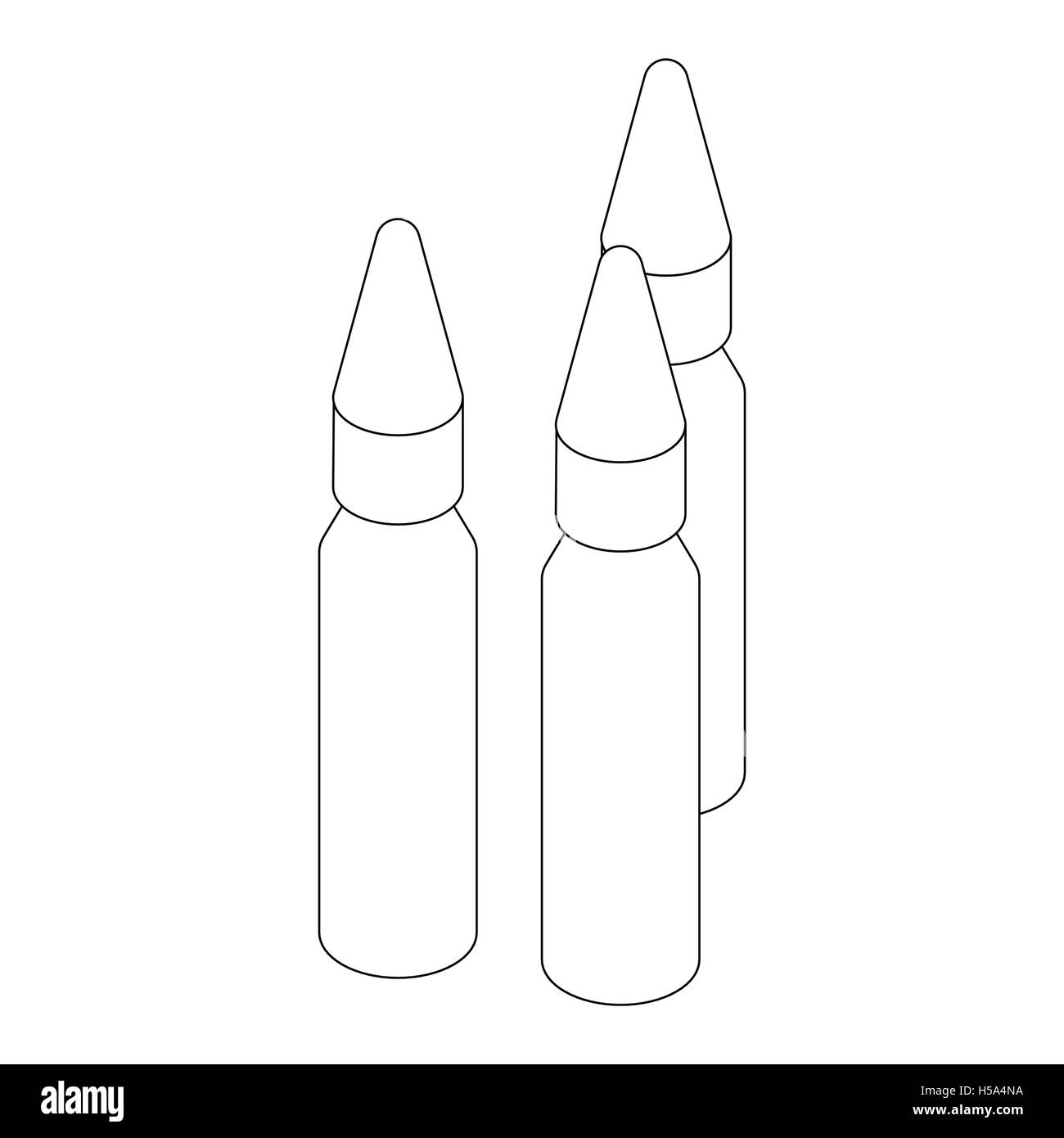 Bullets icon, isometric 3d style Stock Vector Image & Art - Alamy