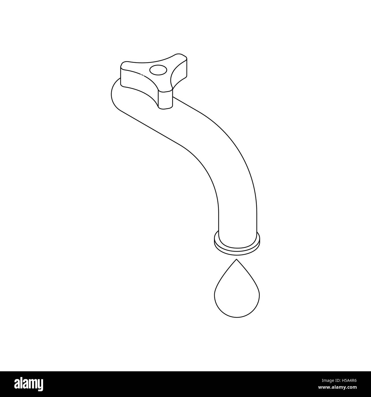 Tap water icon, isometric 3d style Stock Vector Image & Art - Alamy