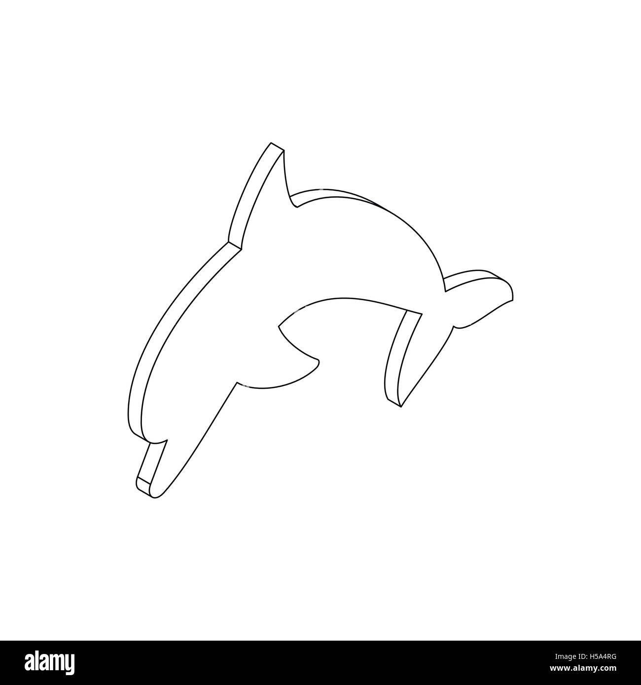 Dolphin icon, isometric 3d style Stock Vector Image & Art - Alamy