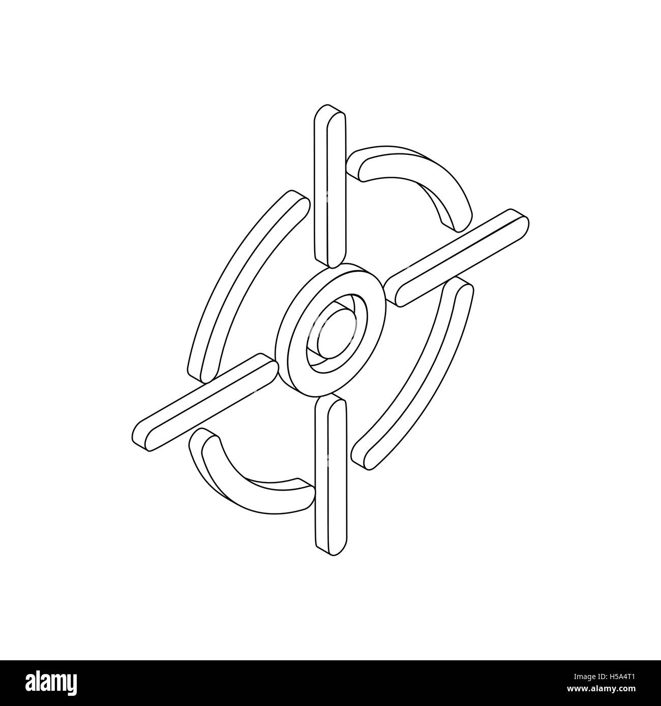 Target mark reticle crosshair icon Black and White Stock Photos ...