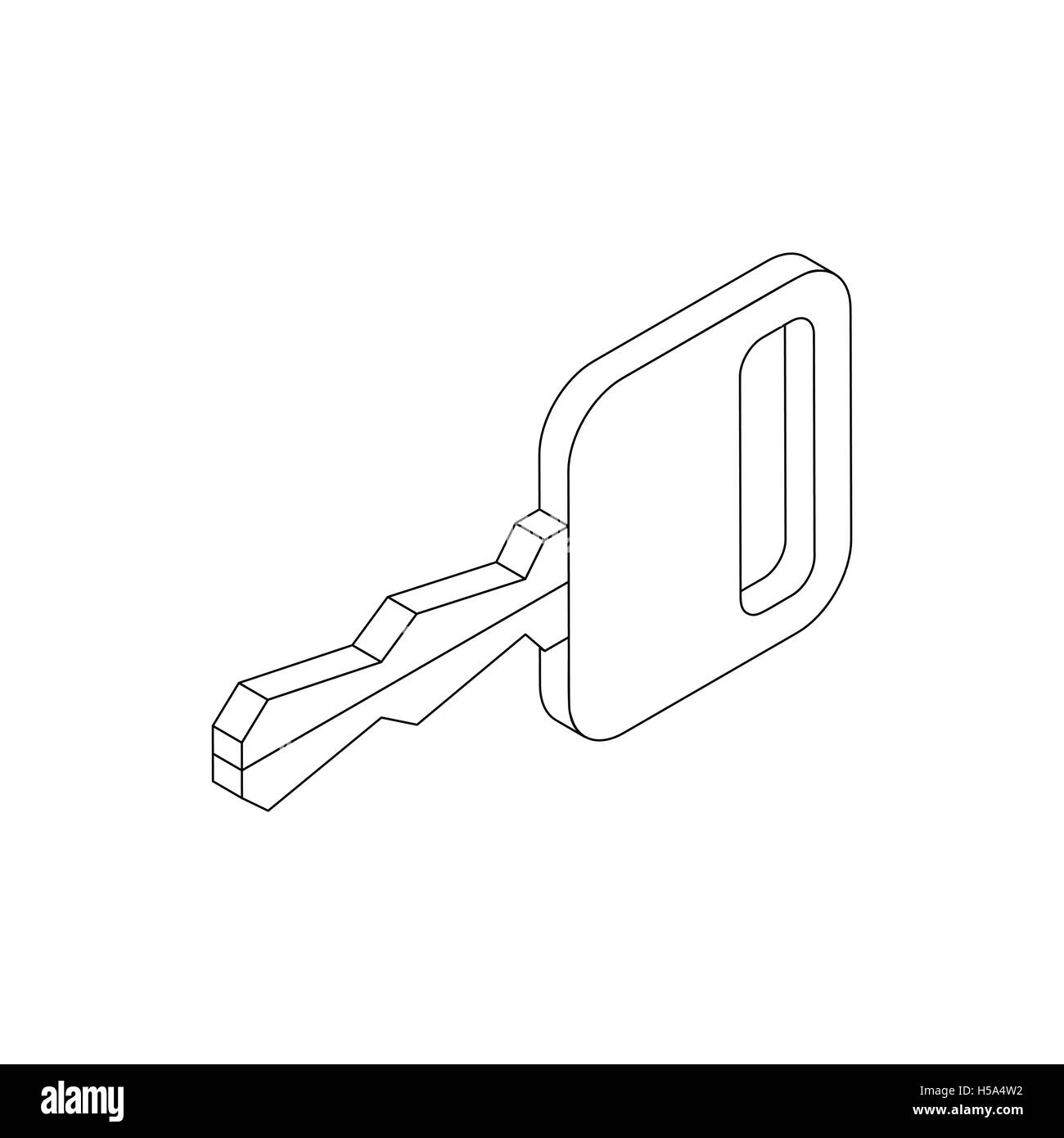 Key icon, isometric 3d style Stock Vector Image & Art - Alamy