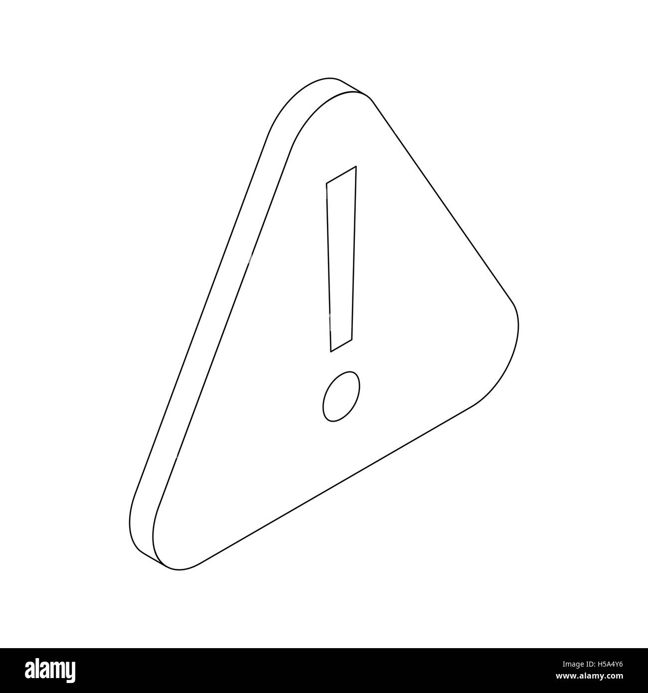 Attention sign icon, isometric 3d style Stock Vector Image & Art - Alamy