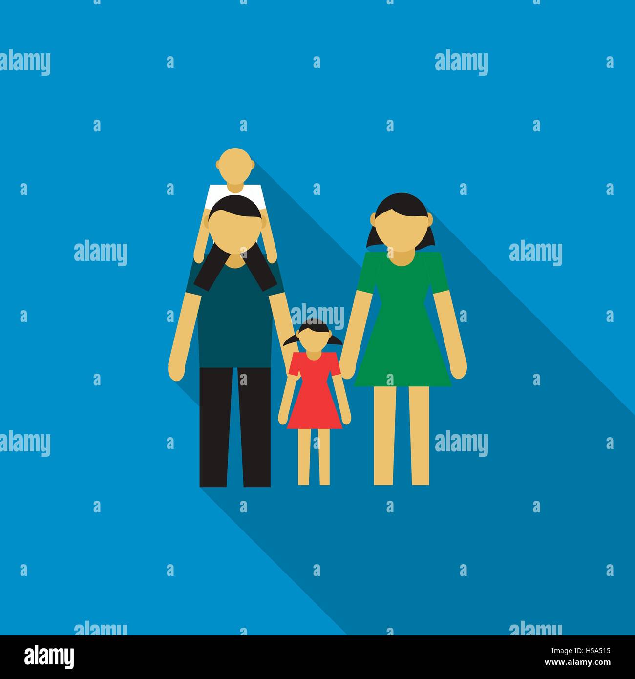 Family icon in flat style Stock Vector Image & Art - Alamy