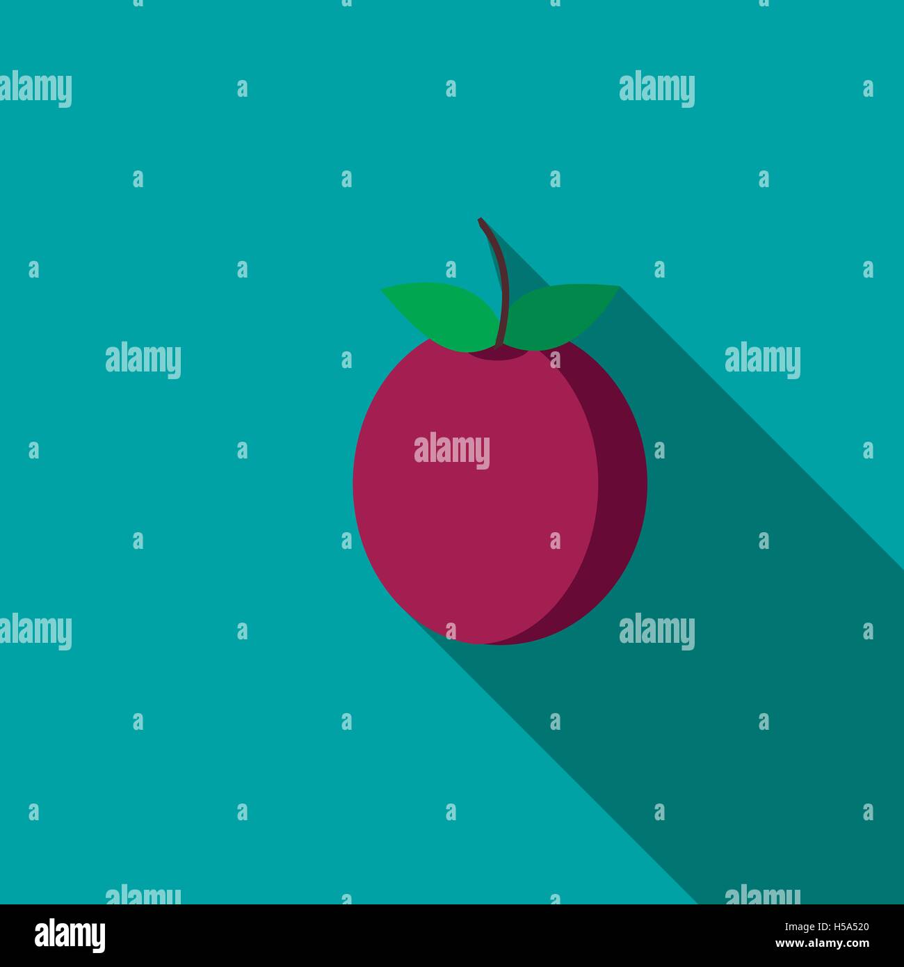Plum icon, flat style Stock Vector Image & Art - Alamy
