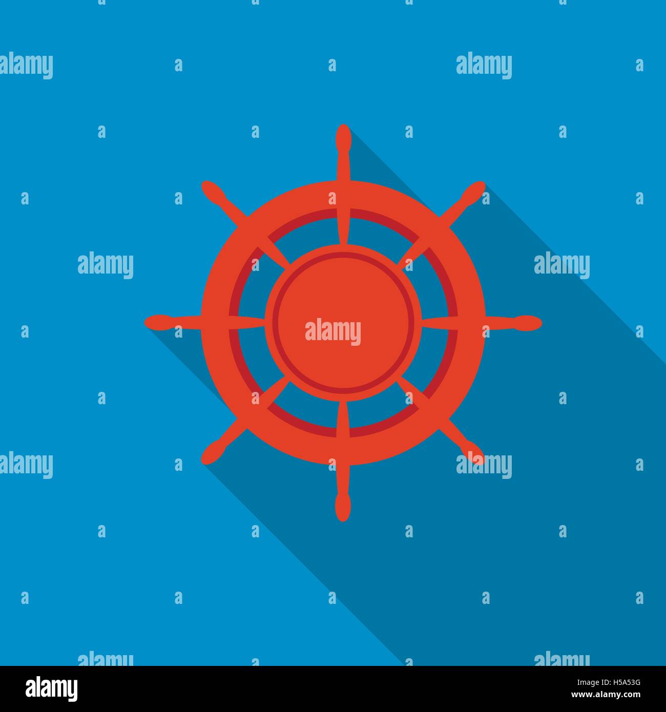Ship wheel icon, flat style Stock Vector Image & Art - Alamy